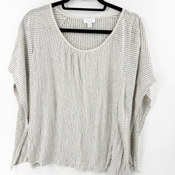 J. Jill | Tops | Pure Jill Jjill Linen Blend Soft Striped Blouse Cream ...